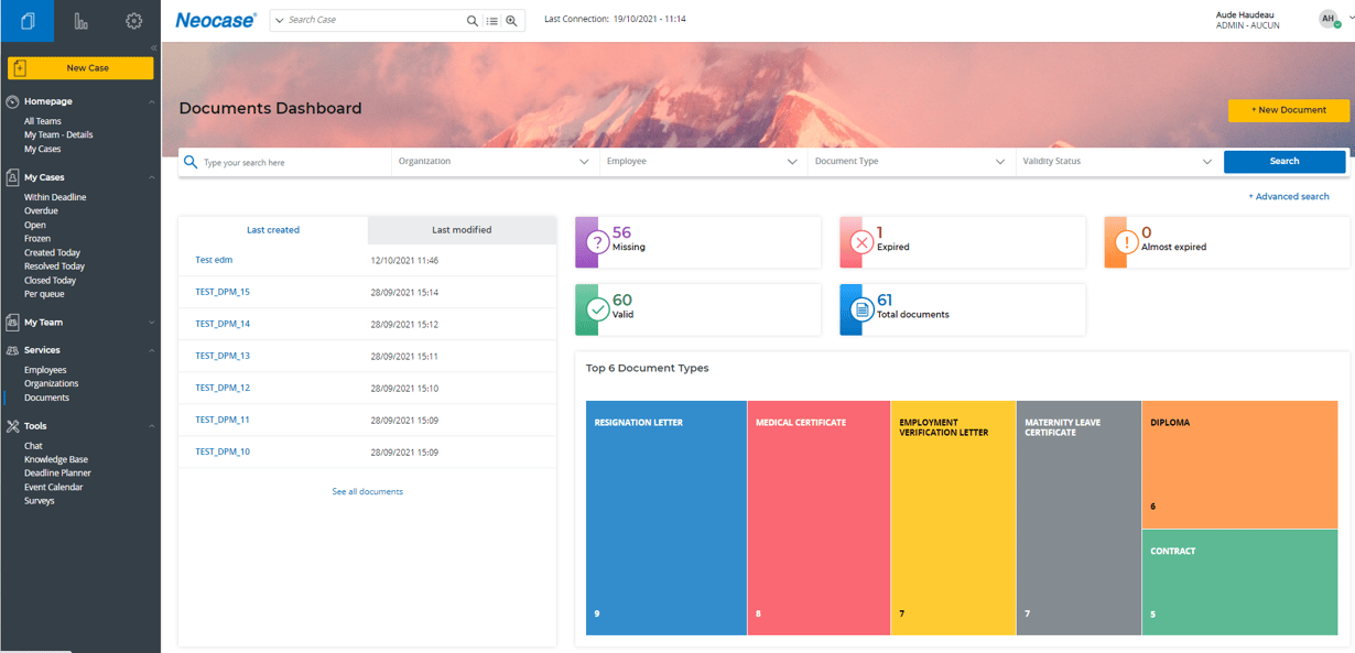 We developed a brand-new Employee Document Management Module